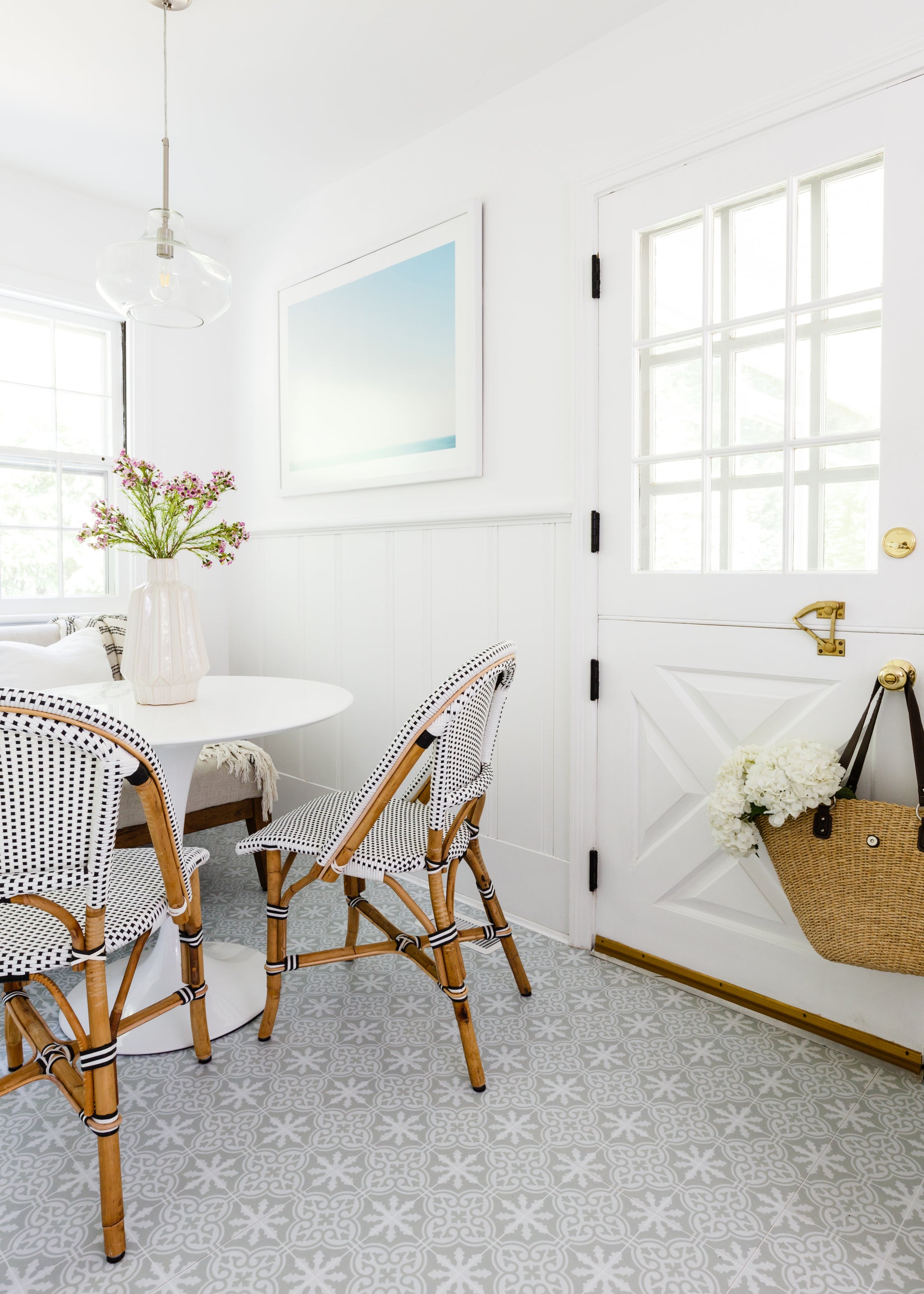 Renter friendly floor renovation with tile stickers
