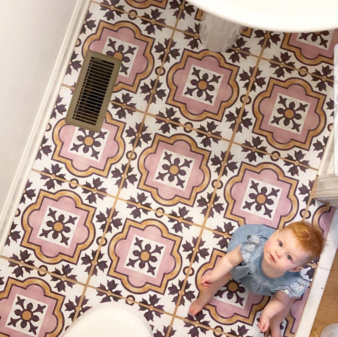 Tile Face-Lift with vinyl floor decals