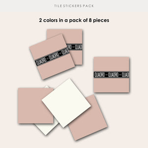 Checkerboard in Blush Pink Tile Sticker