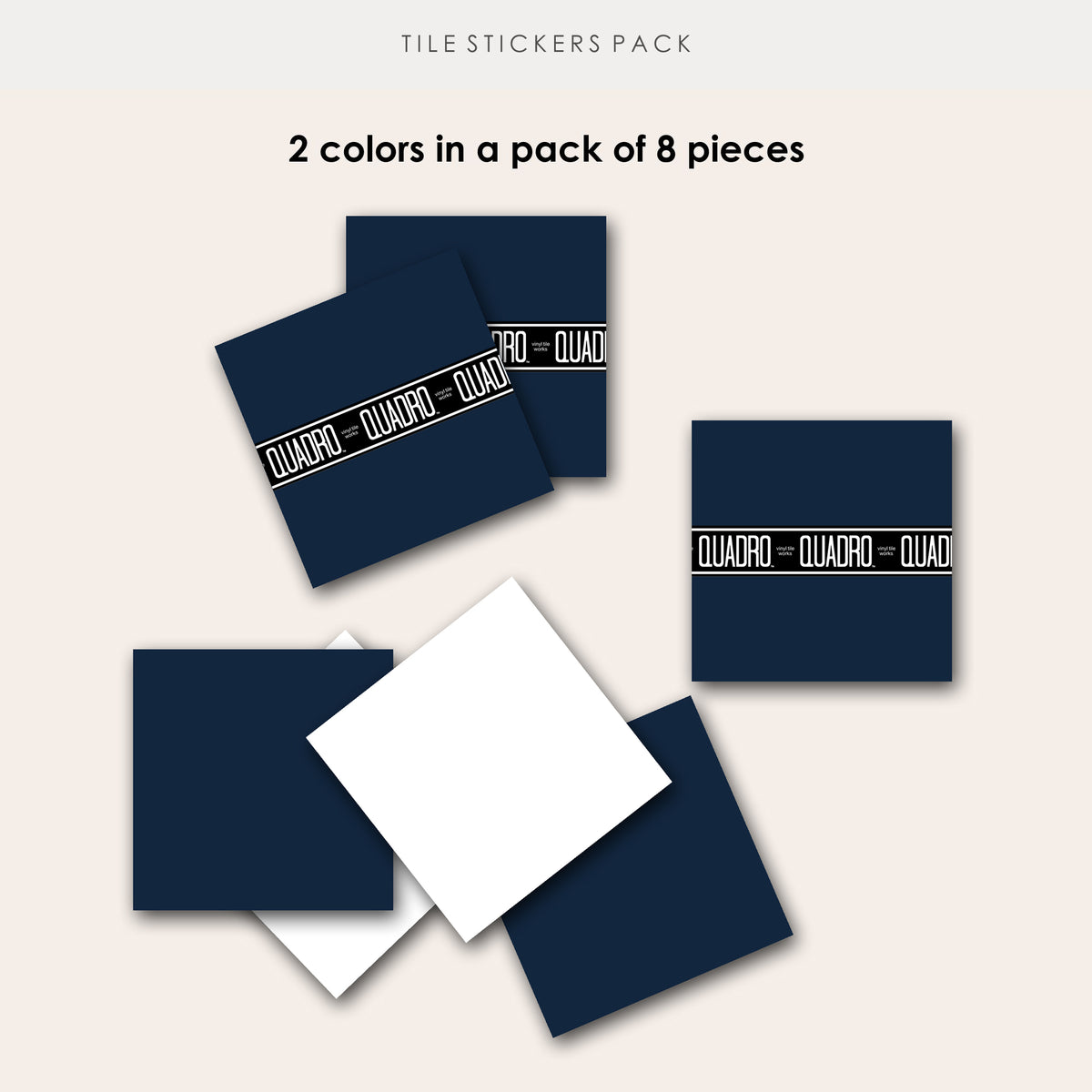 Checkerboard in Navy Tile Sticker