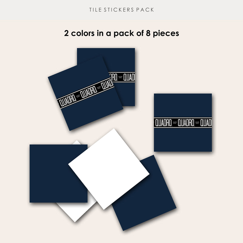 Checkerboard in Navy Tile Sticker