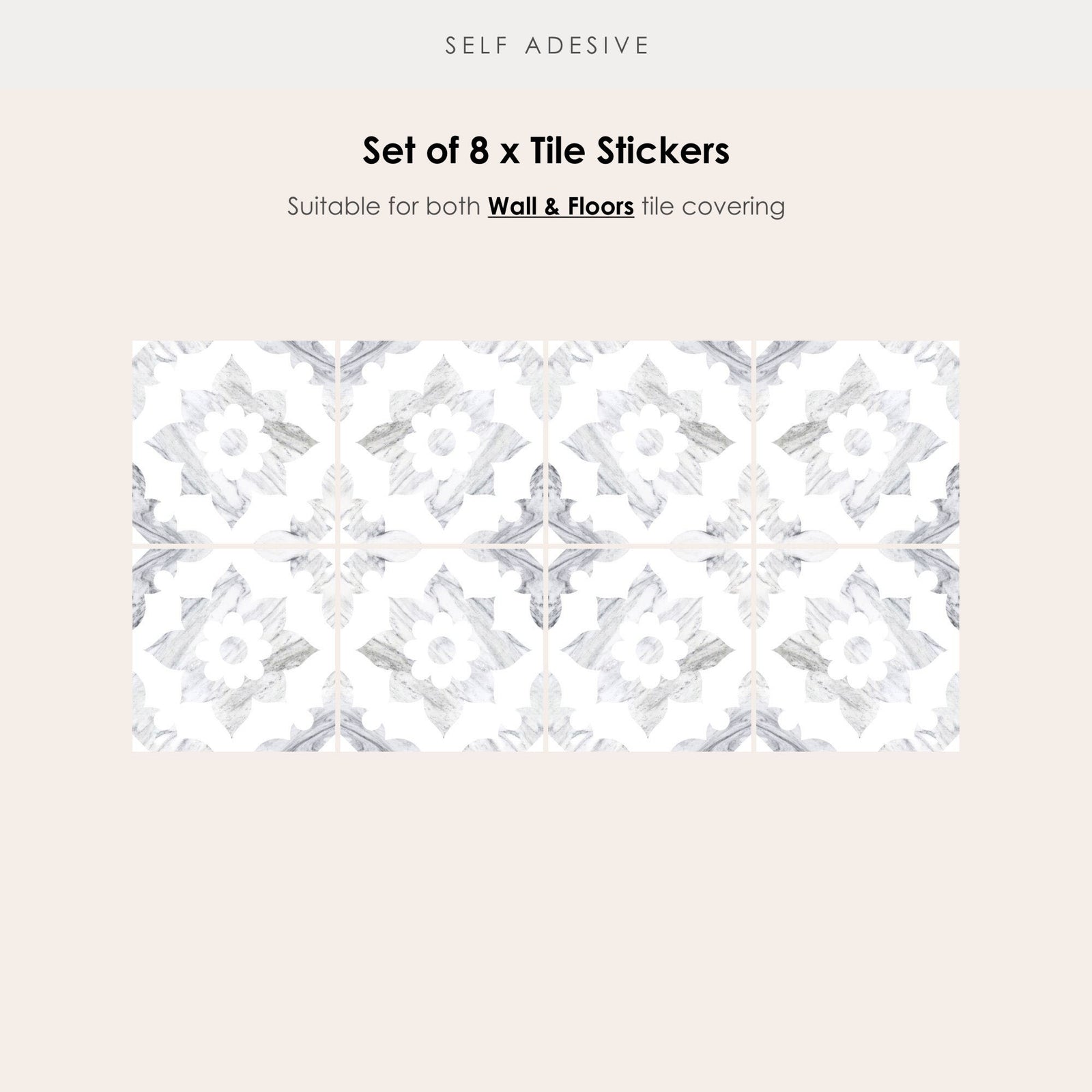 Campagne Marble Vinyl Tile Sticker