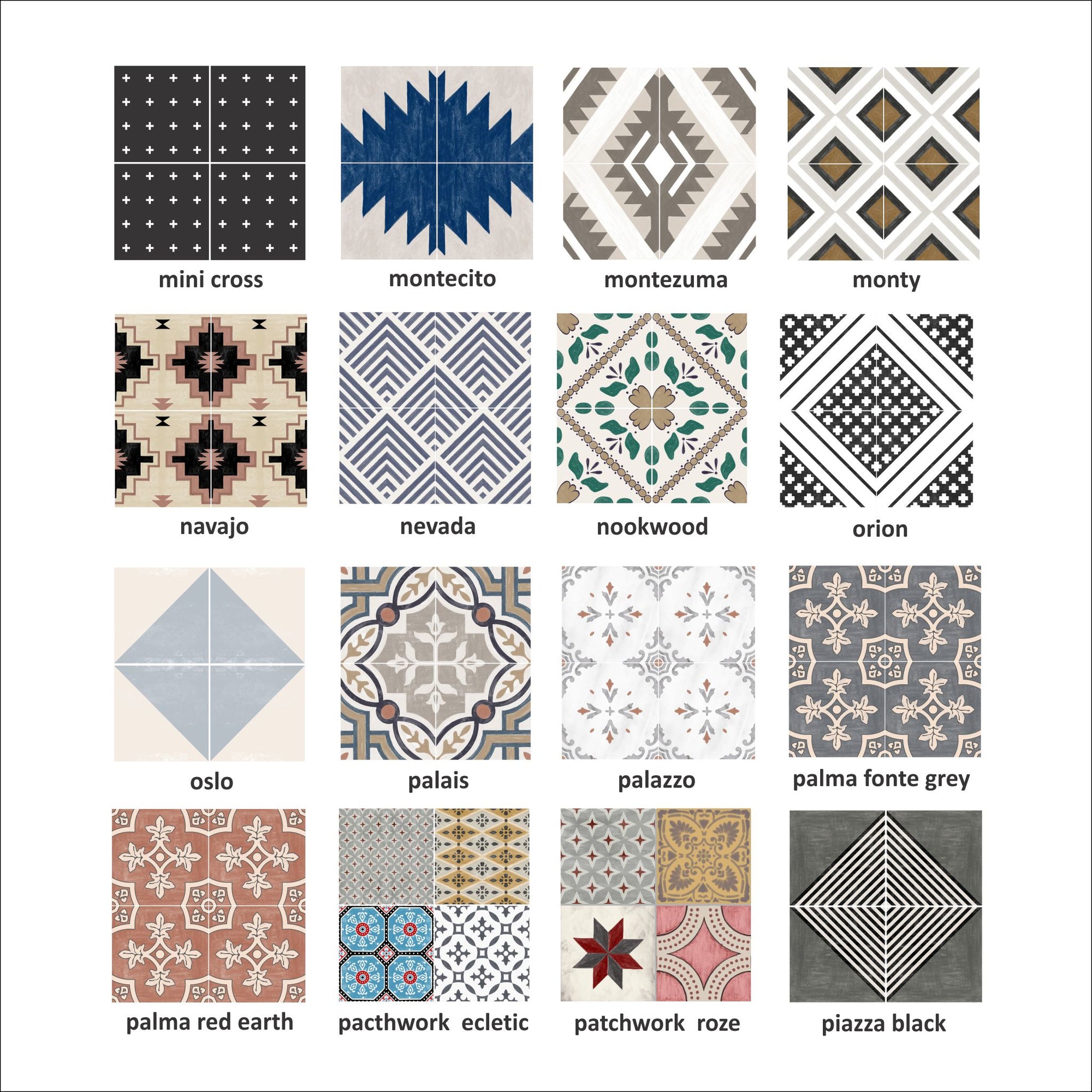 Tile Sticker Sample Bundle (set of 3 stickers)