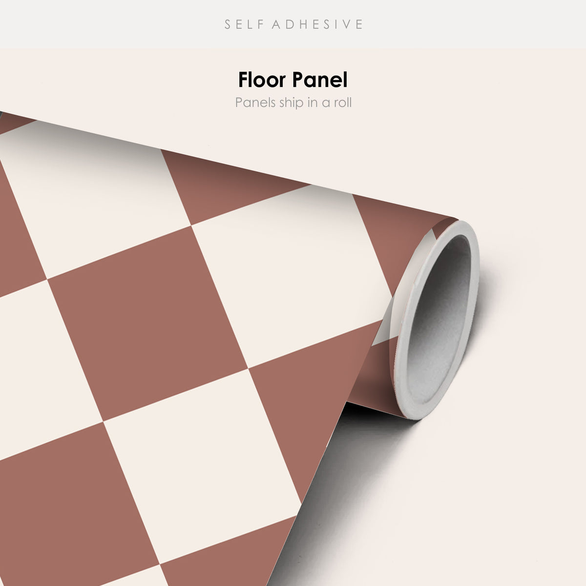 Checkerboard in Terracotta Tile Sticker