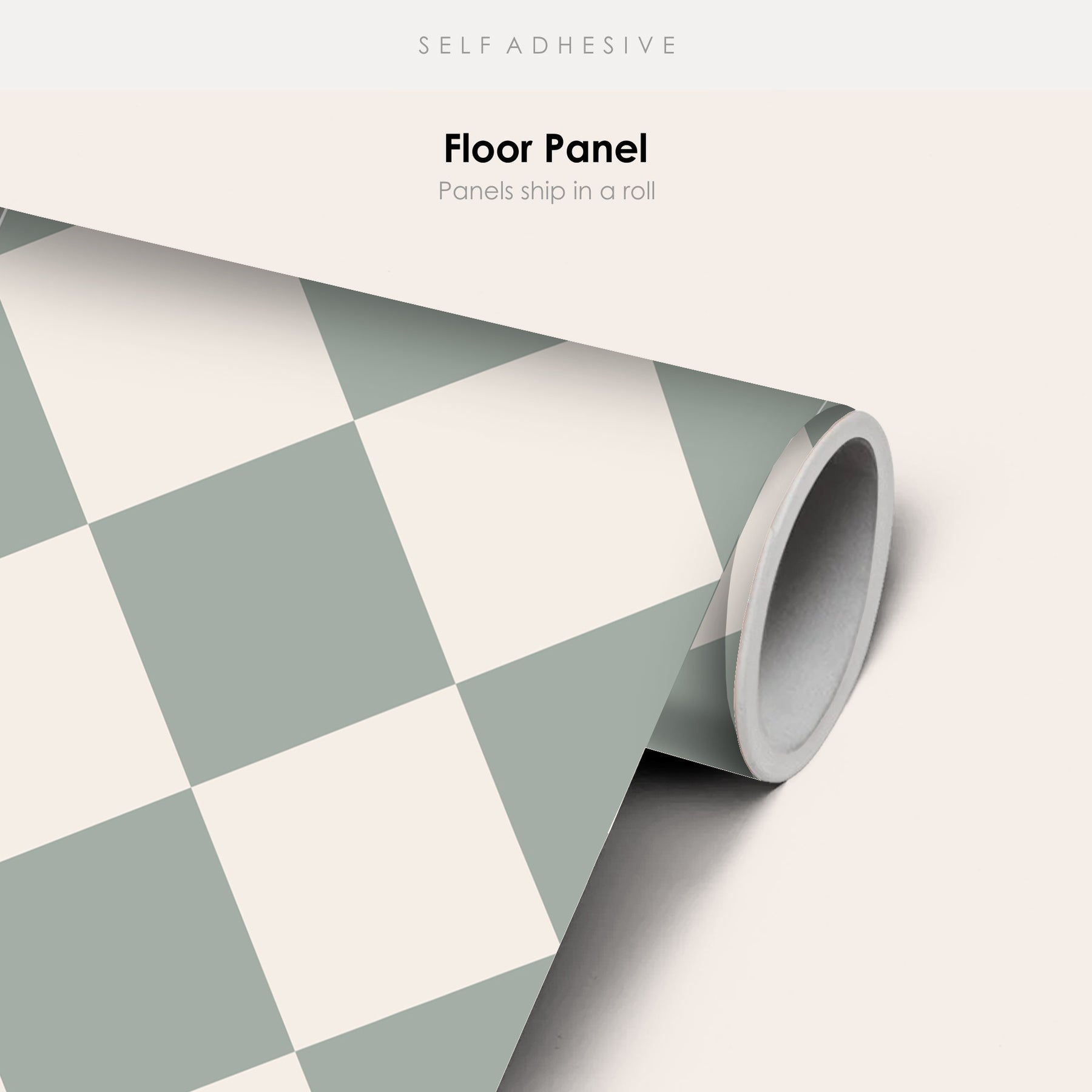 Checkerboard in Sage Tile Sticker