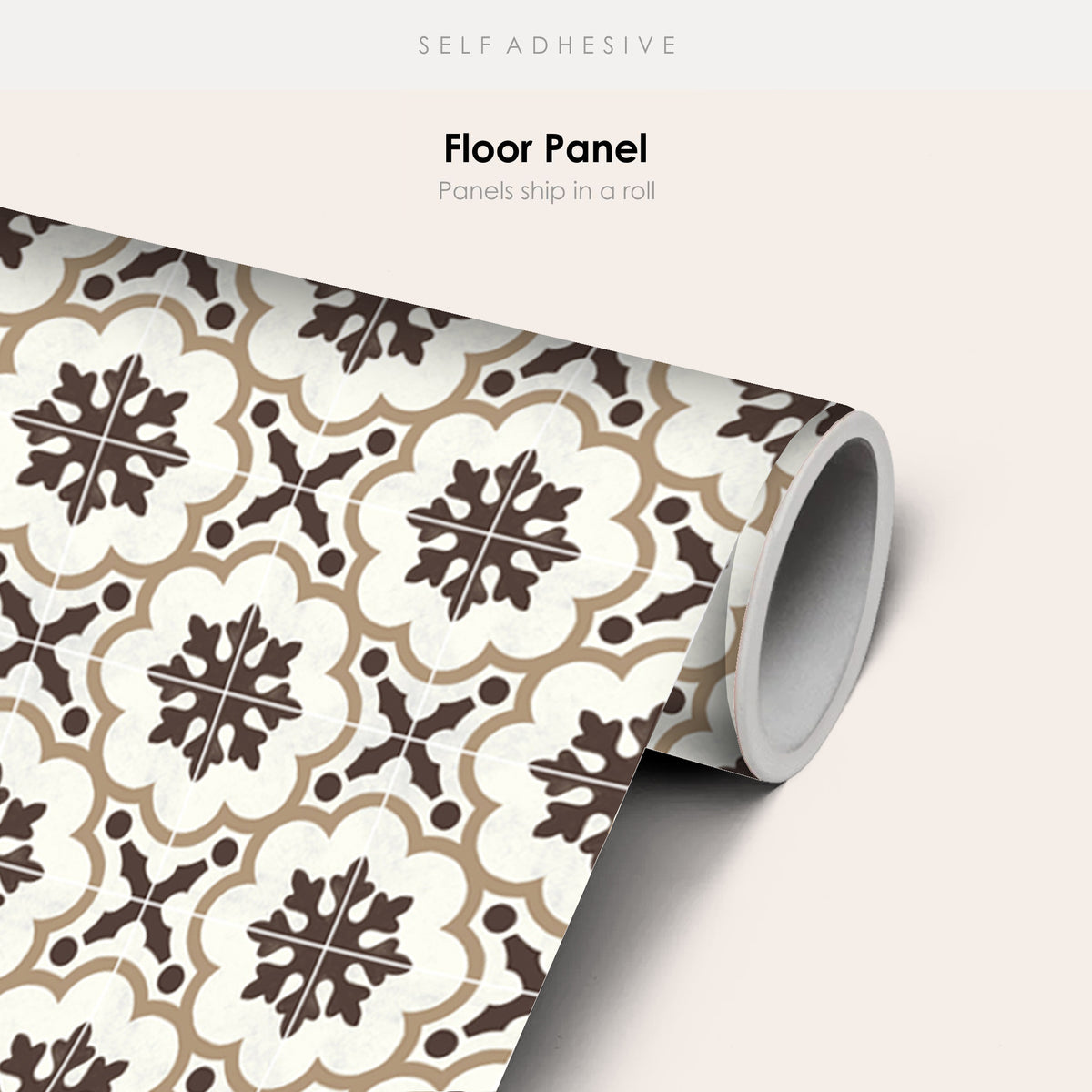 Genova in Greige Vinyl Tile Sticker