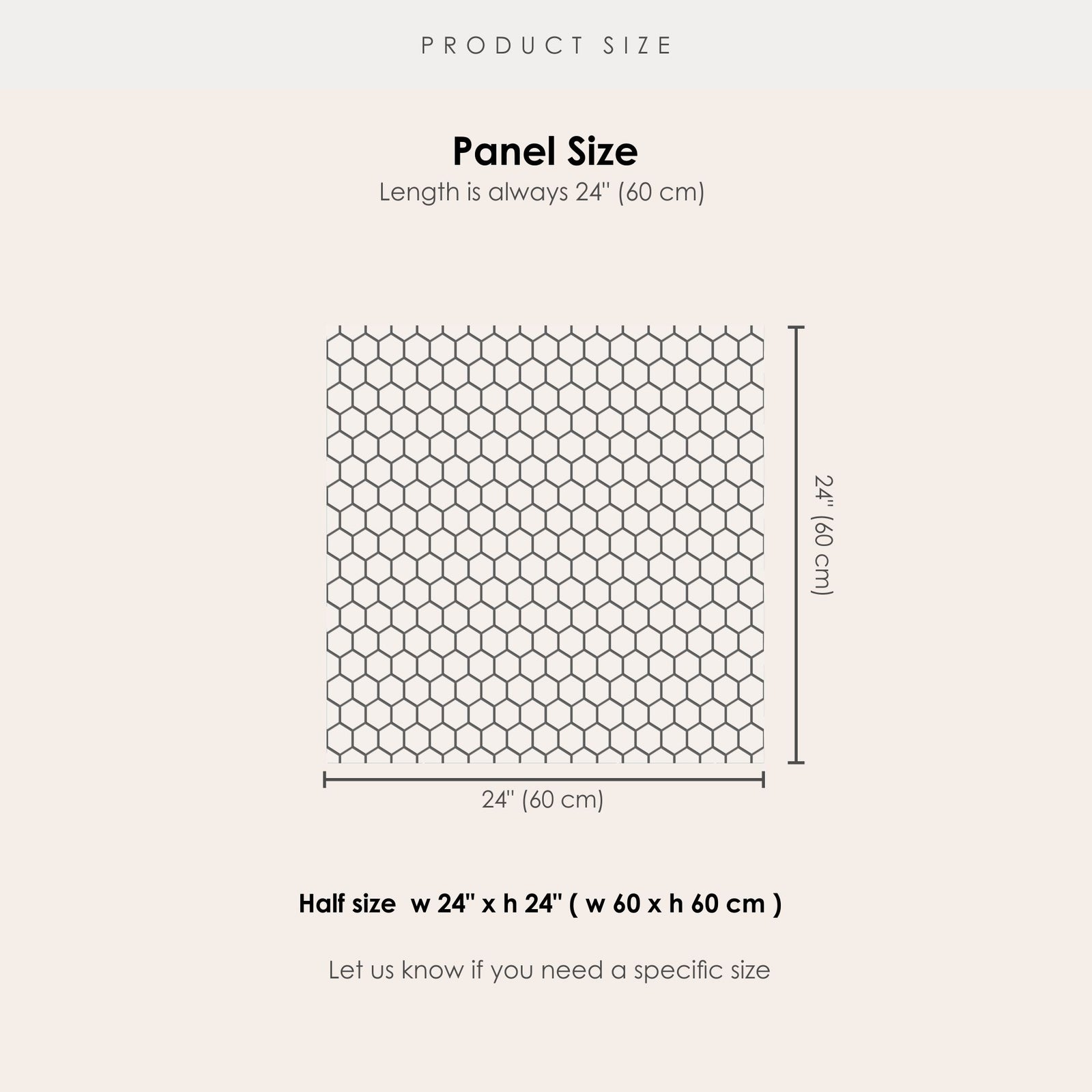 Mini Hexa in Off White Floor Sticker