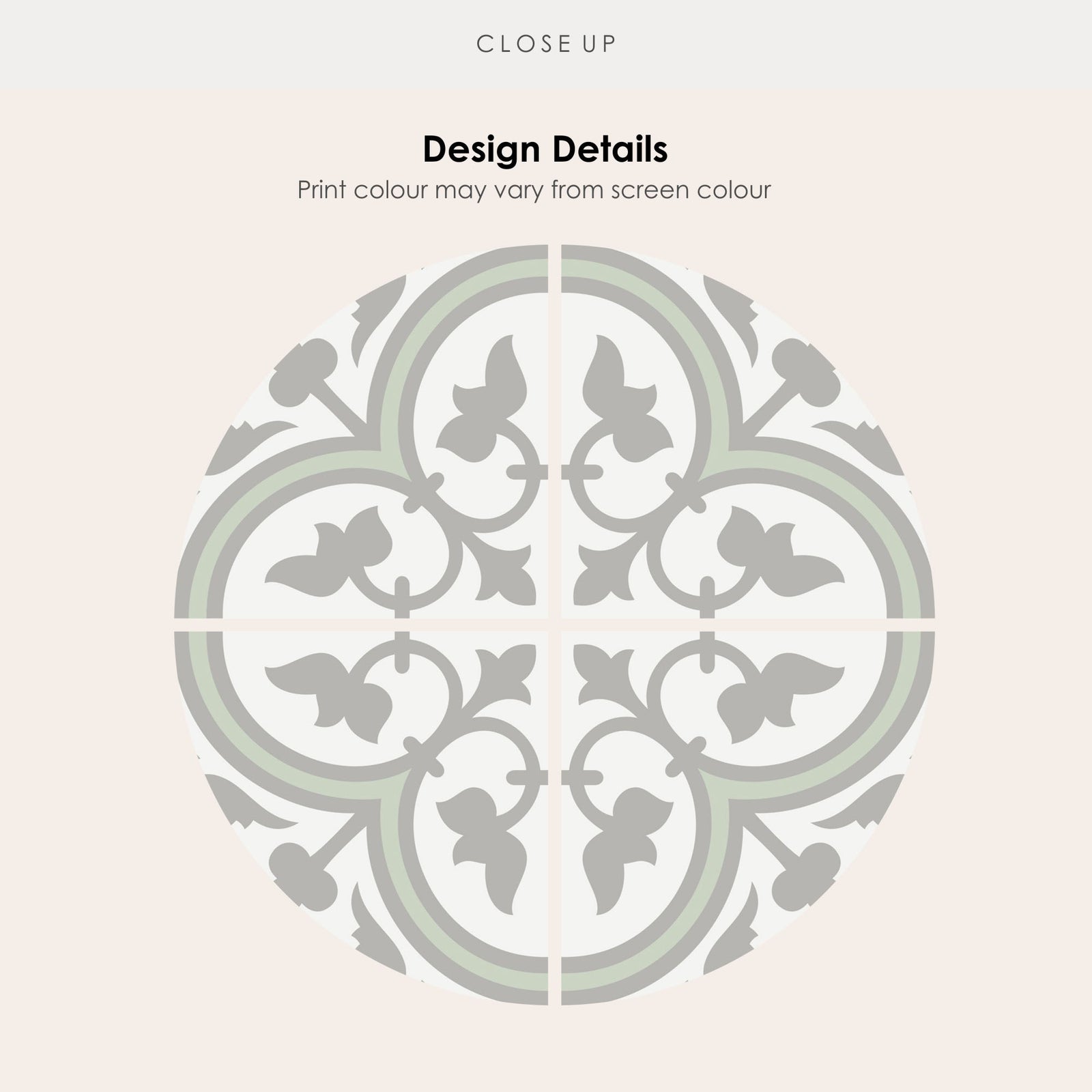 Trefle in Thistle Vinyl Tile Sticker