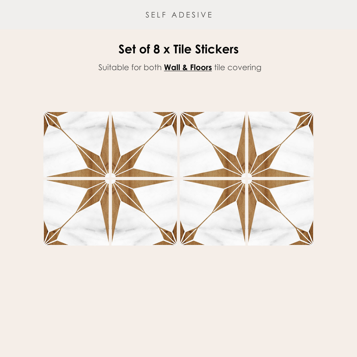 Astra Wood Vinyl Tile Sticker