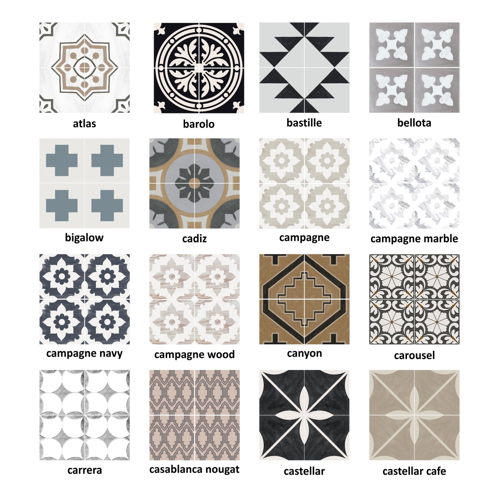 Tile Sticker Sample Bundle (set of 3 stickers)