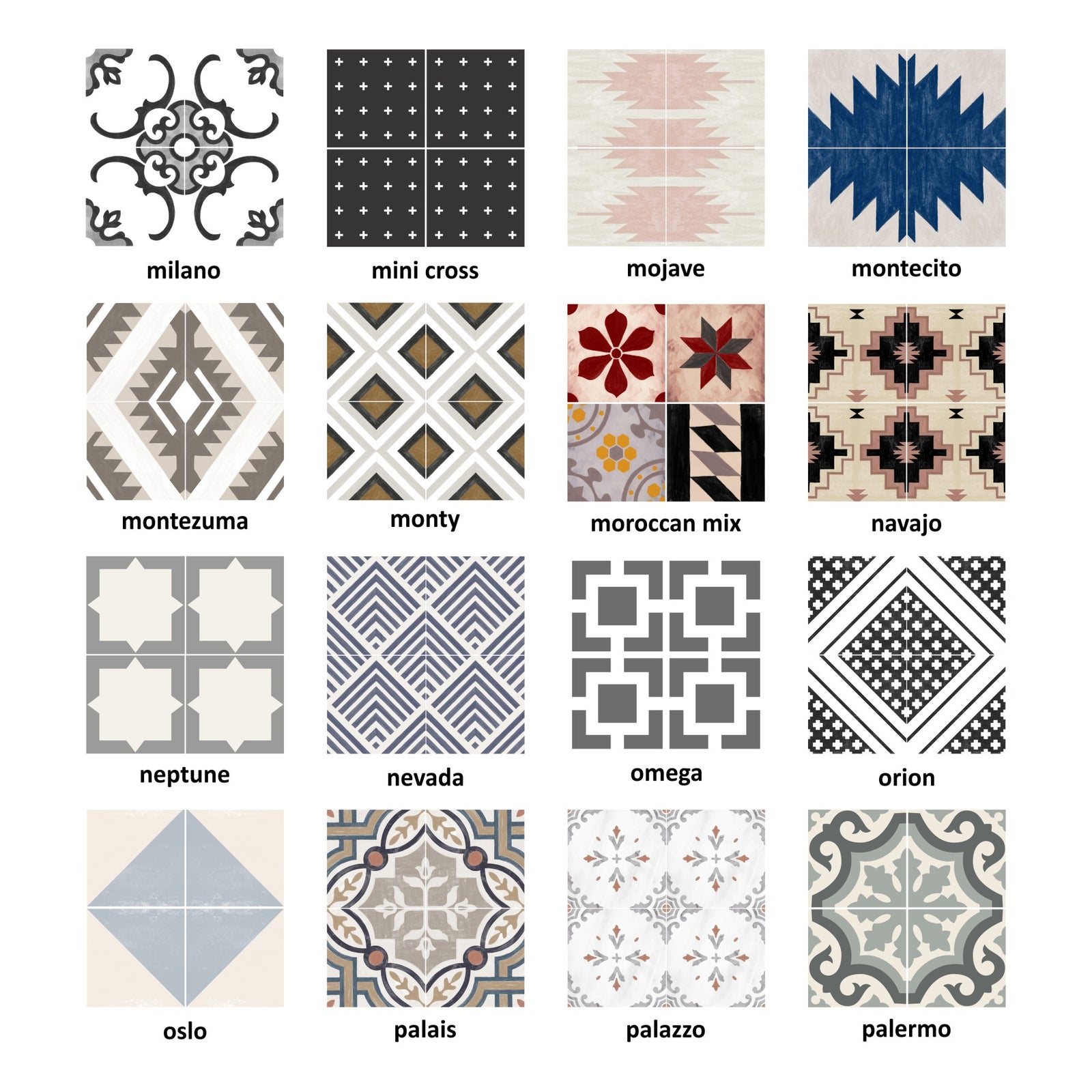 Tile Sticker Sample Bundle (set of 3 stickers)