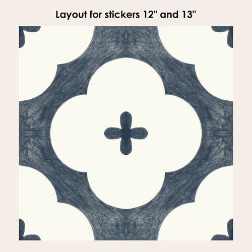 Claude in Navy Vinyl Tile Sticker