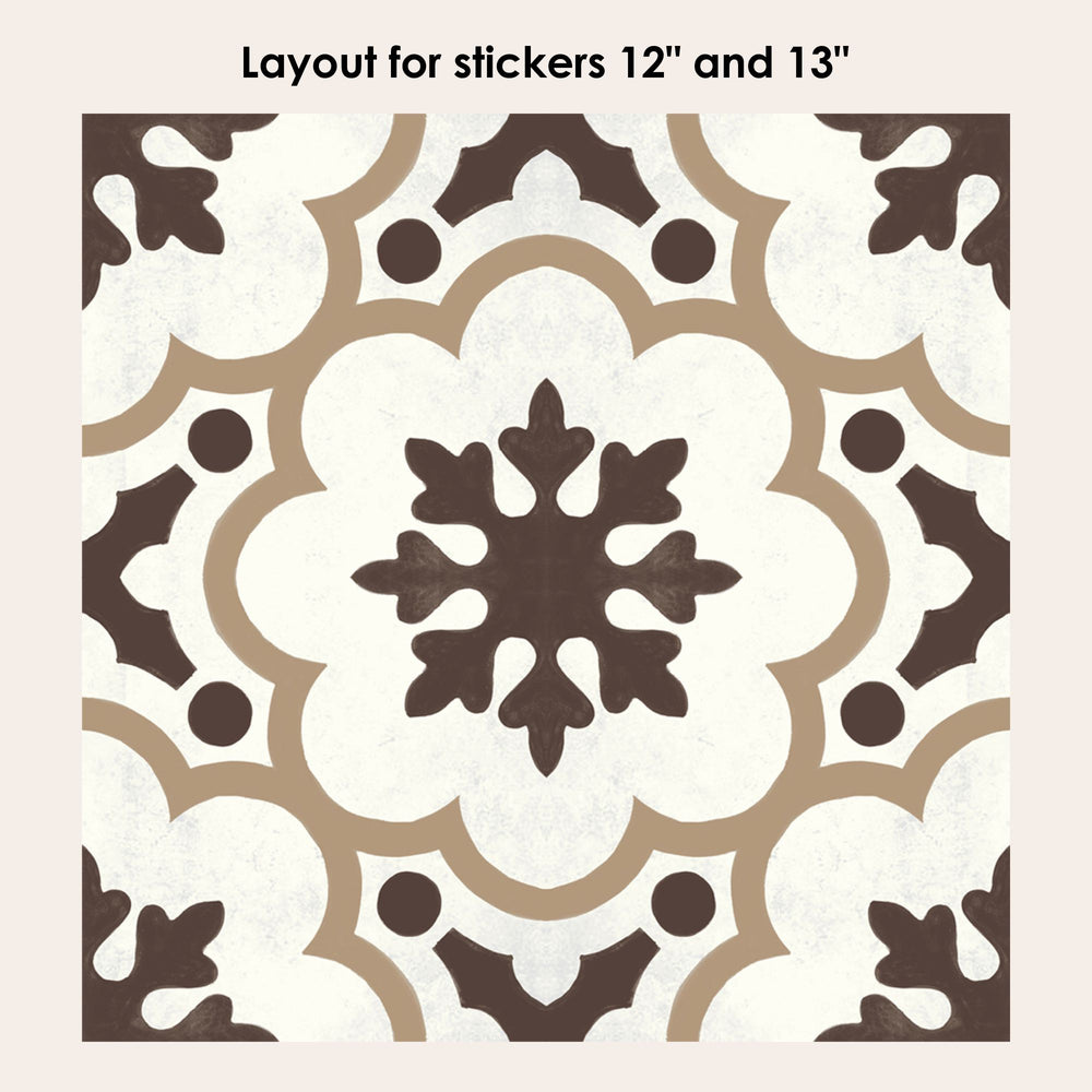 Genova in Greige Vinyl Tile Sticker