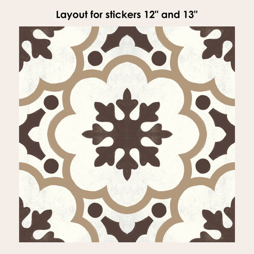 Genova in Greige Vinyl Tile Sticker