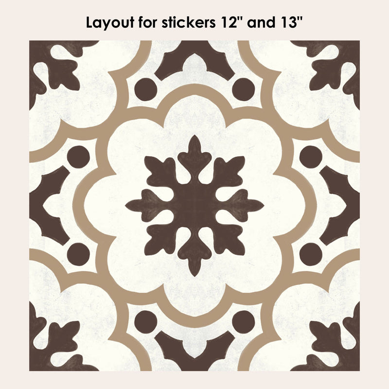 Genova in Greige Vinyl Tile Sticker