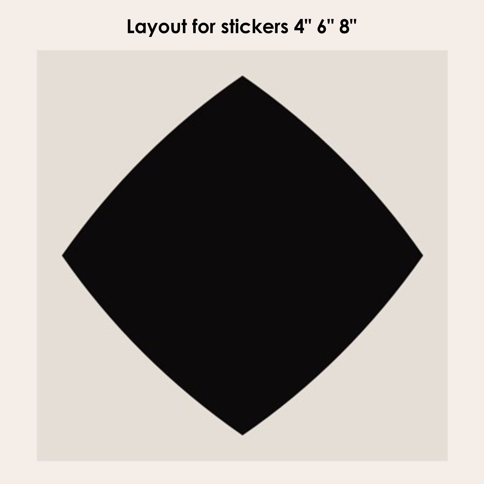 Diamond in Black Vinyl Tile Sticker