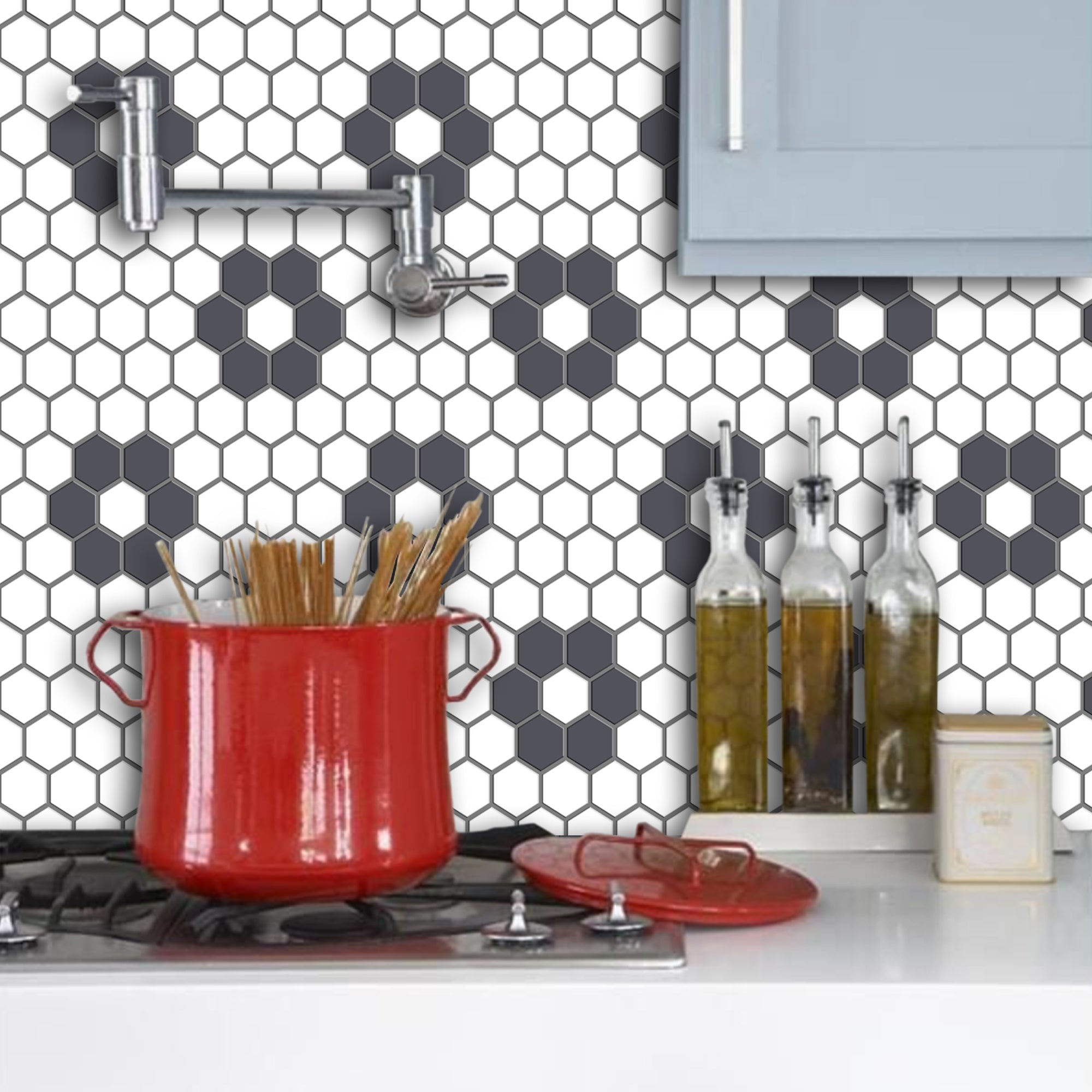 Removable Vinyl Wall Decal Mini Hexa in Flower