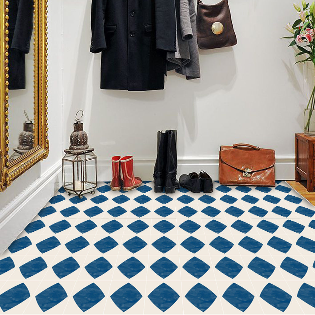 Diamond in Indigo Vinyl Tile Sticker