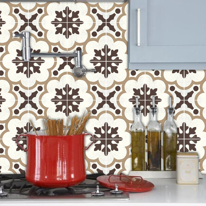 Genova in Greige Vinyl Tile Sticker