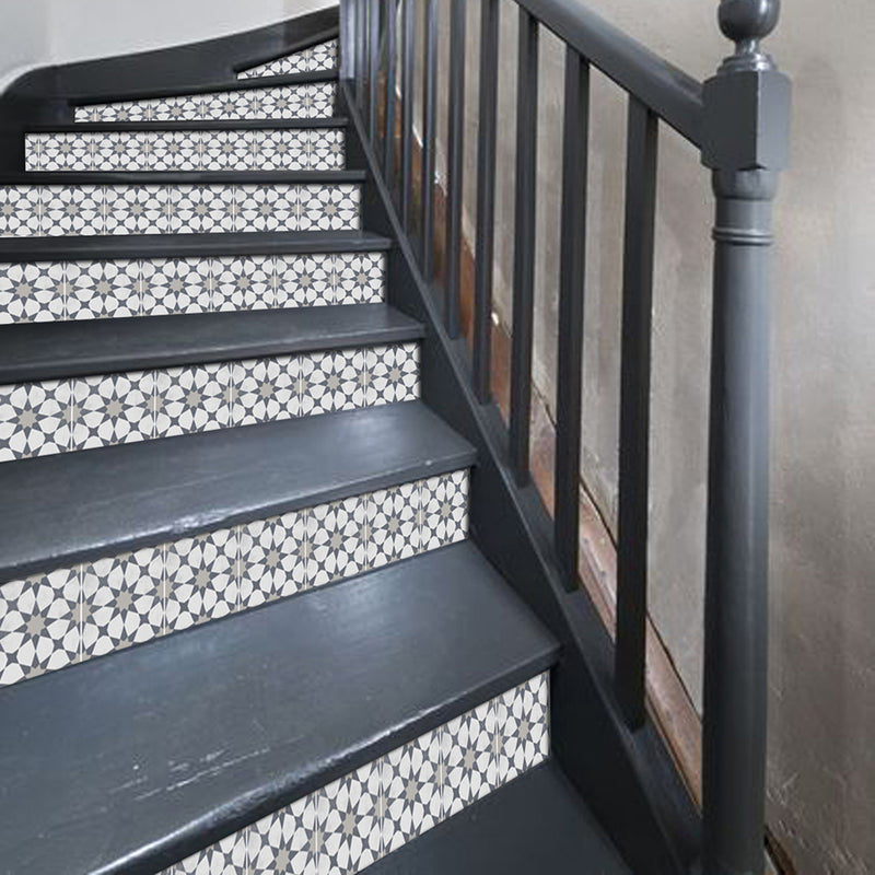Agadir in Grey Stair Riser Stickers